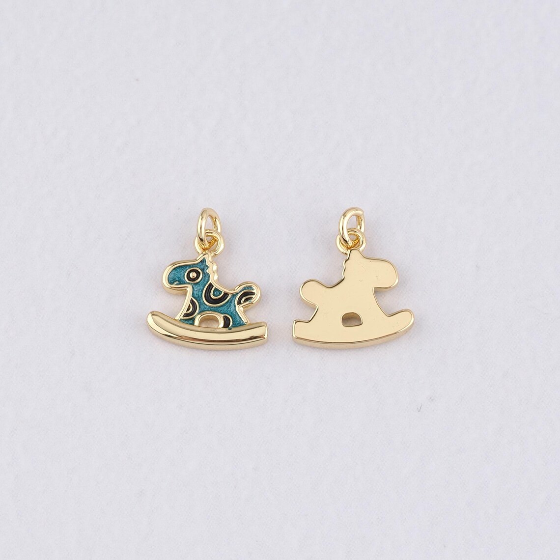 18K Gold Filled Trojan Horse Pendant,enamel Trojan Horse Charm Bracelet ...