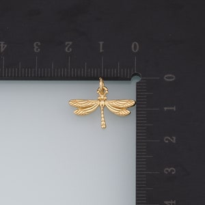 18K Gold Filled Dragonfly Pendant,dragonfly Charm Bracelet Necklace for ...