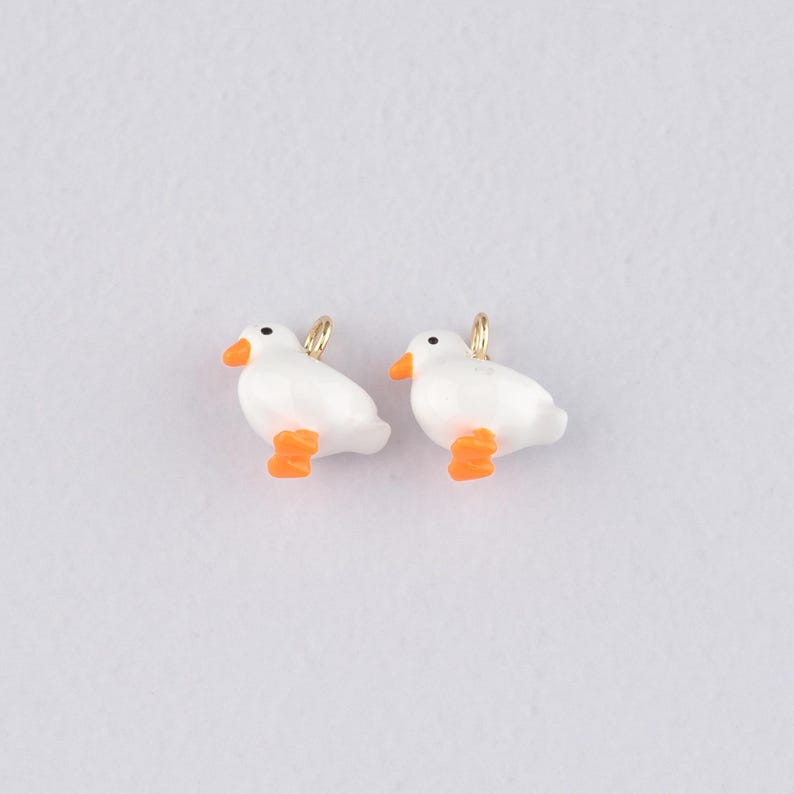 18K Gold Filled Duck Pendant,enamel Duck Charm Bracelet Necklace for ...