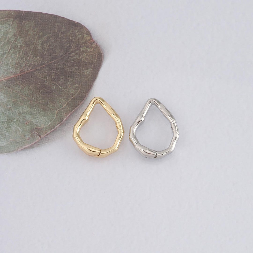 18K Gold Filled Irregular Clasp,push Gate Clasp,geometric Spring Clasp ...