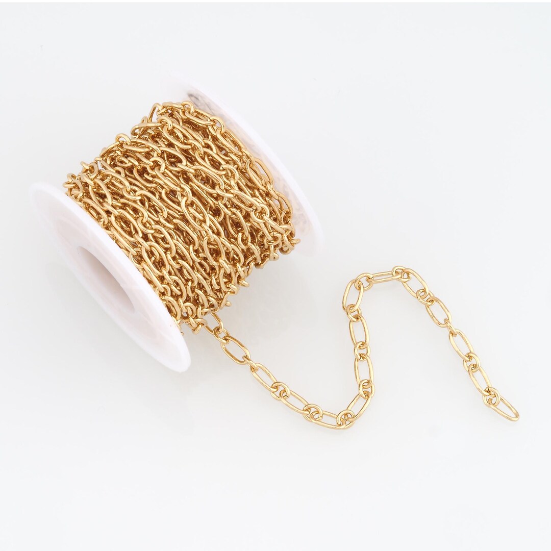 3.28feet 18K Gold Filled Oval Chain,gold Link Chain,oval Link Necklace ...