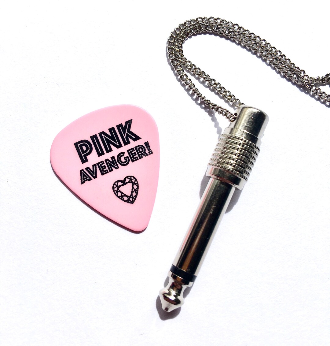 Audio Jack Necklace Silver Tone Real Headphone 1/4 Adapter Jewelry ...