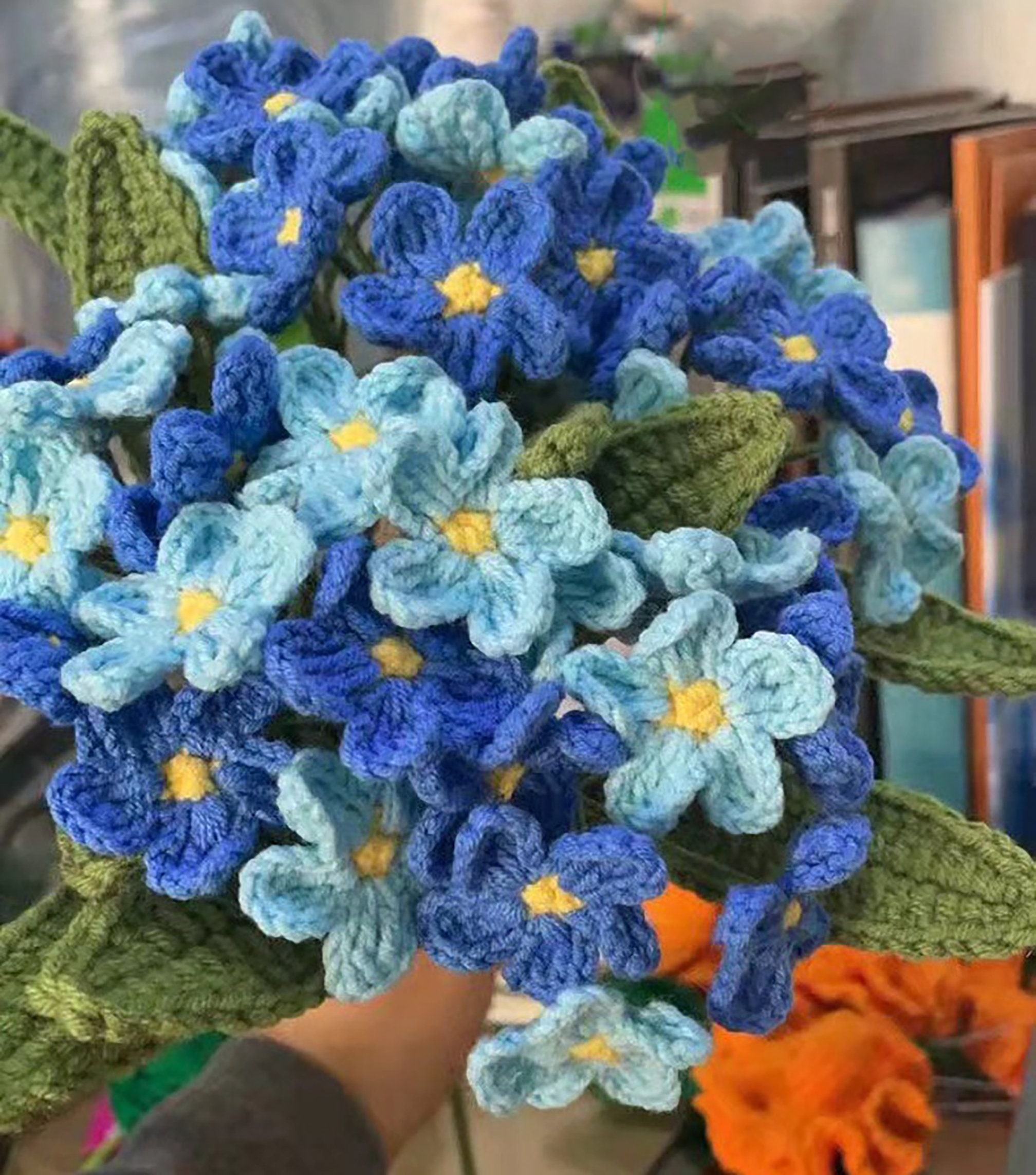 Custom Forget Me Not Crochet Flower Bouquet Forget Me Not - Etsy