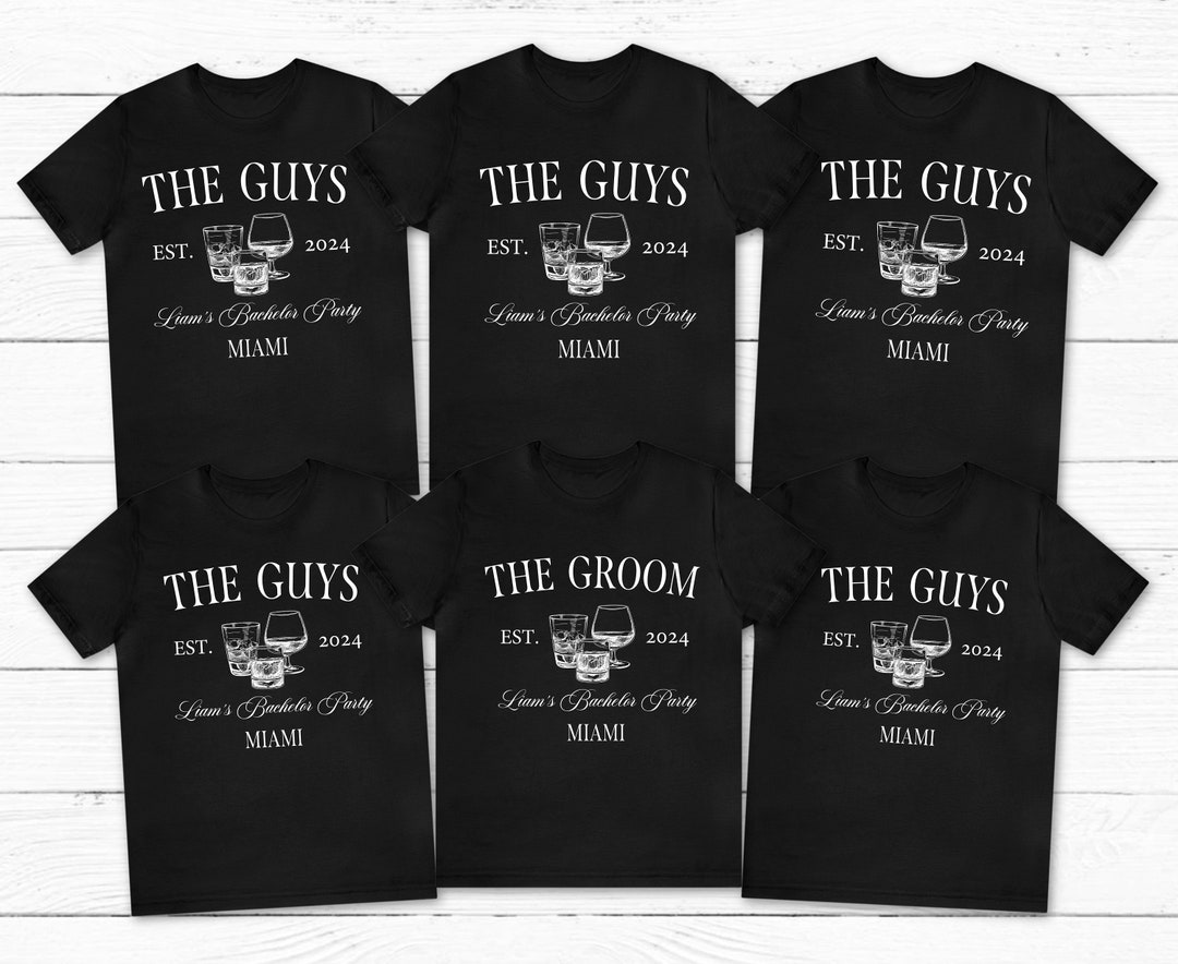 Bachelor Party Custom Shirts, the Guys, Groomsmen, Custom Luxury ...