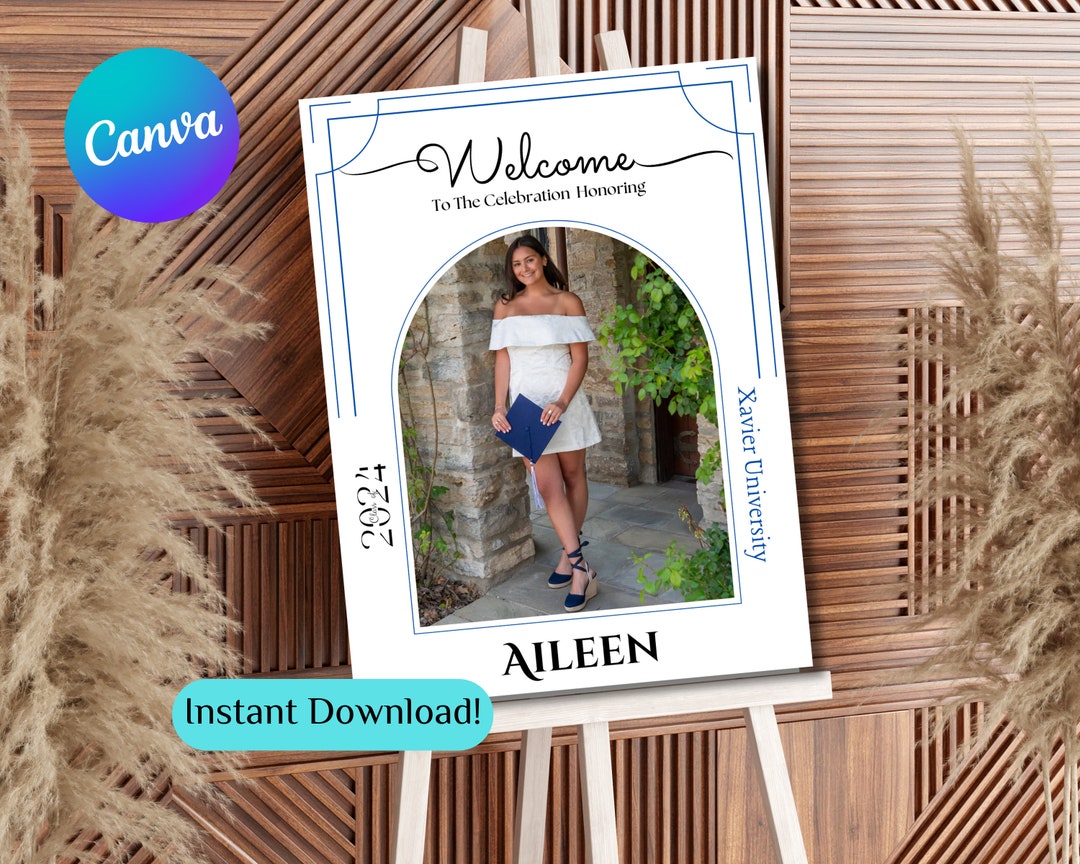 Graduation Party Welcome Sign, Photo Graduation Welcome Poster ...