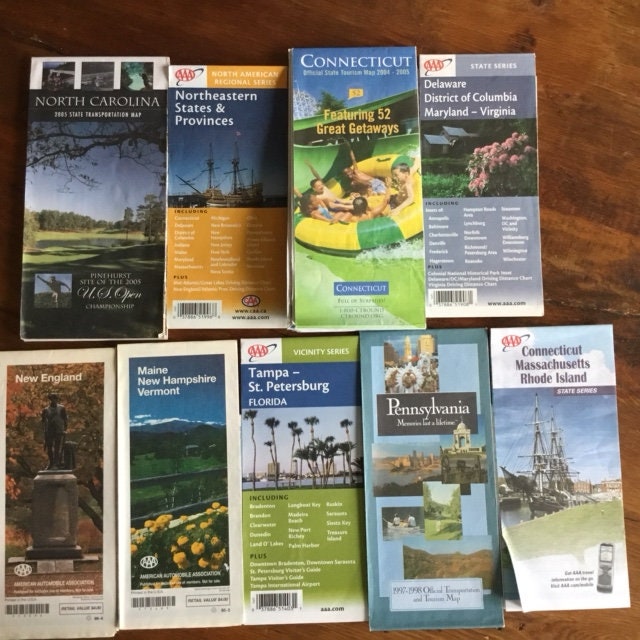 Vintage Road Maps Lot of 9 Vintage Advertisements FREE - Etsy