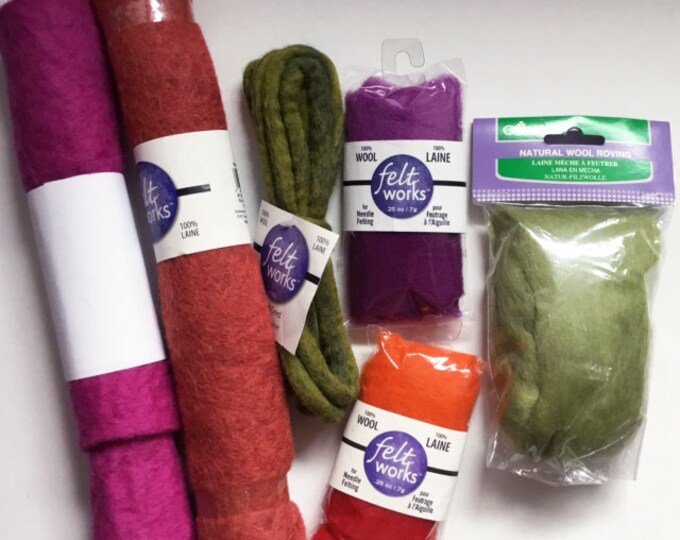 Felt Works Wool Roving for Needle Felting, Roving Rolls, Packs, Cording ...