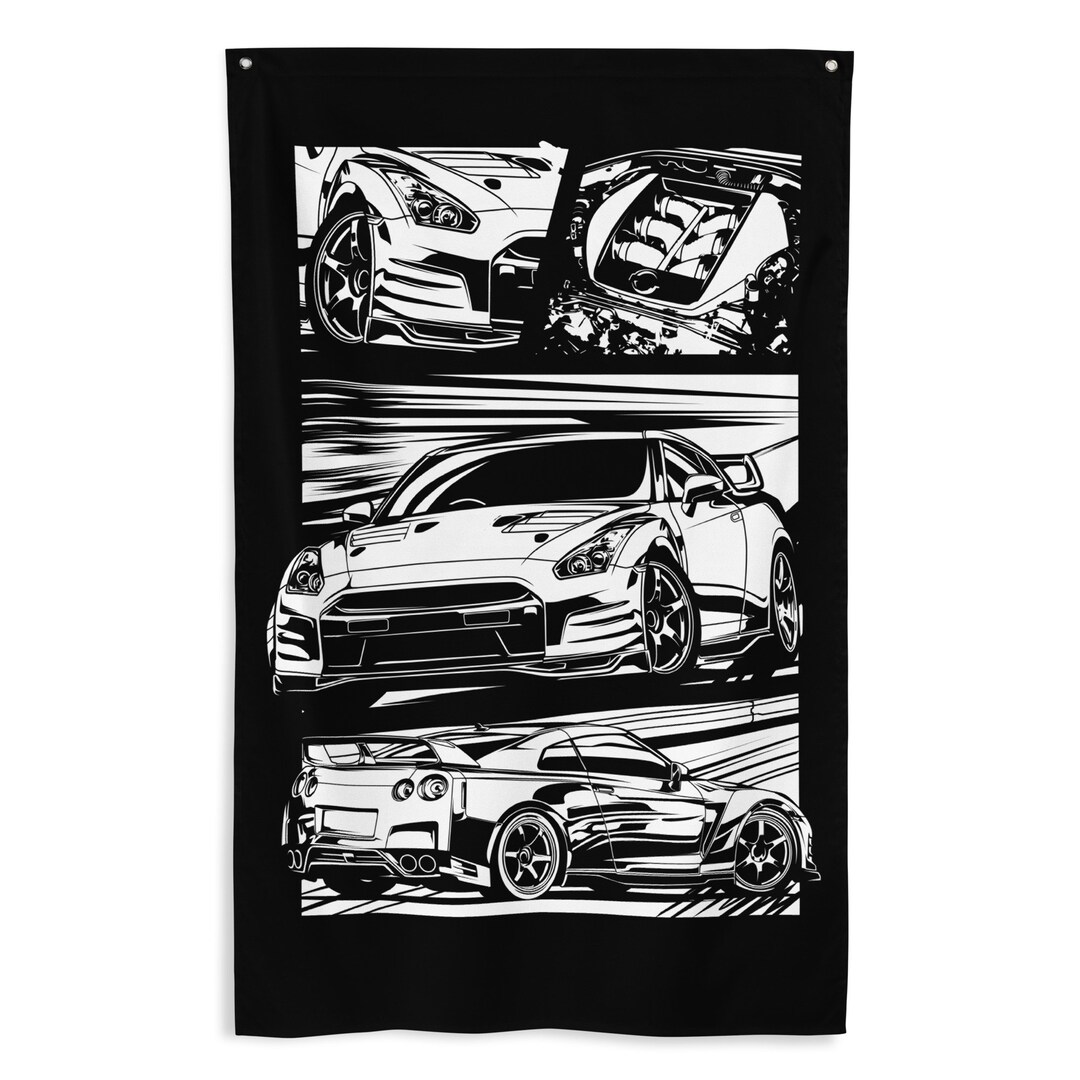 Nismo Noir Wall Flag JDM Car Wall Flag Wall Art - Etsy