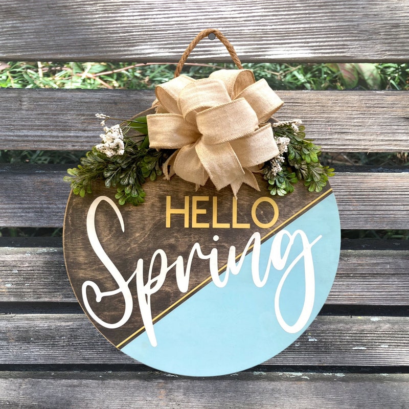 Spring Door Hanger - Etsy