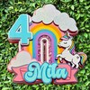 2D Unicorn Rainbow Cake Topper | Unicorn Cake Topper | Theme Cake ...