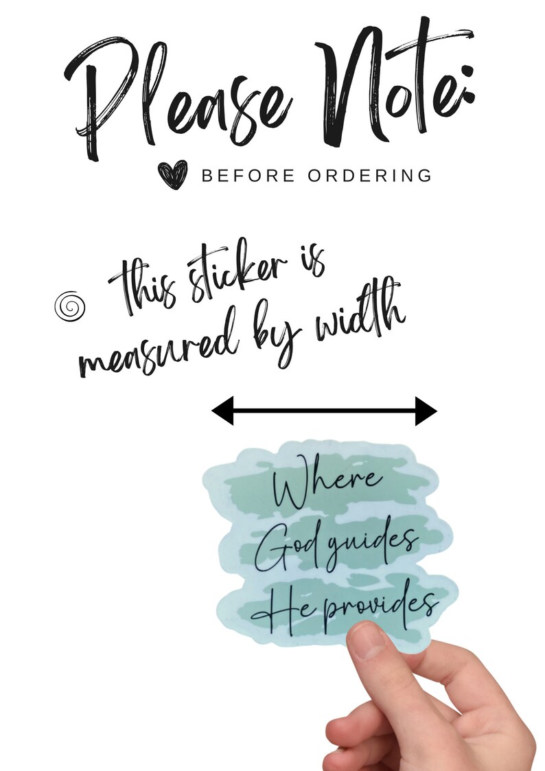 Where God Guides He Provides Waterproof Sticker, Bulk Bible Stickers ...