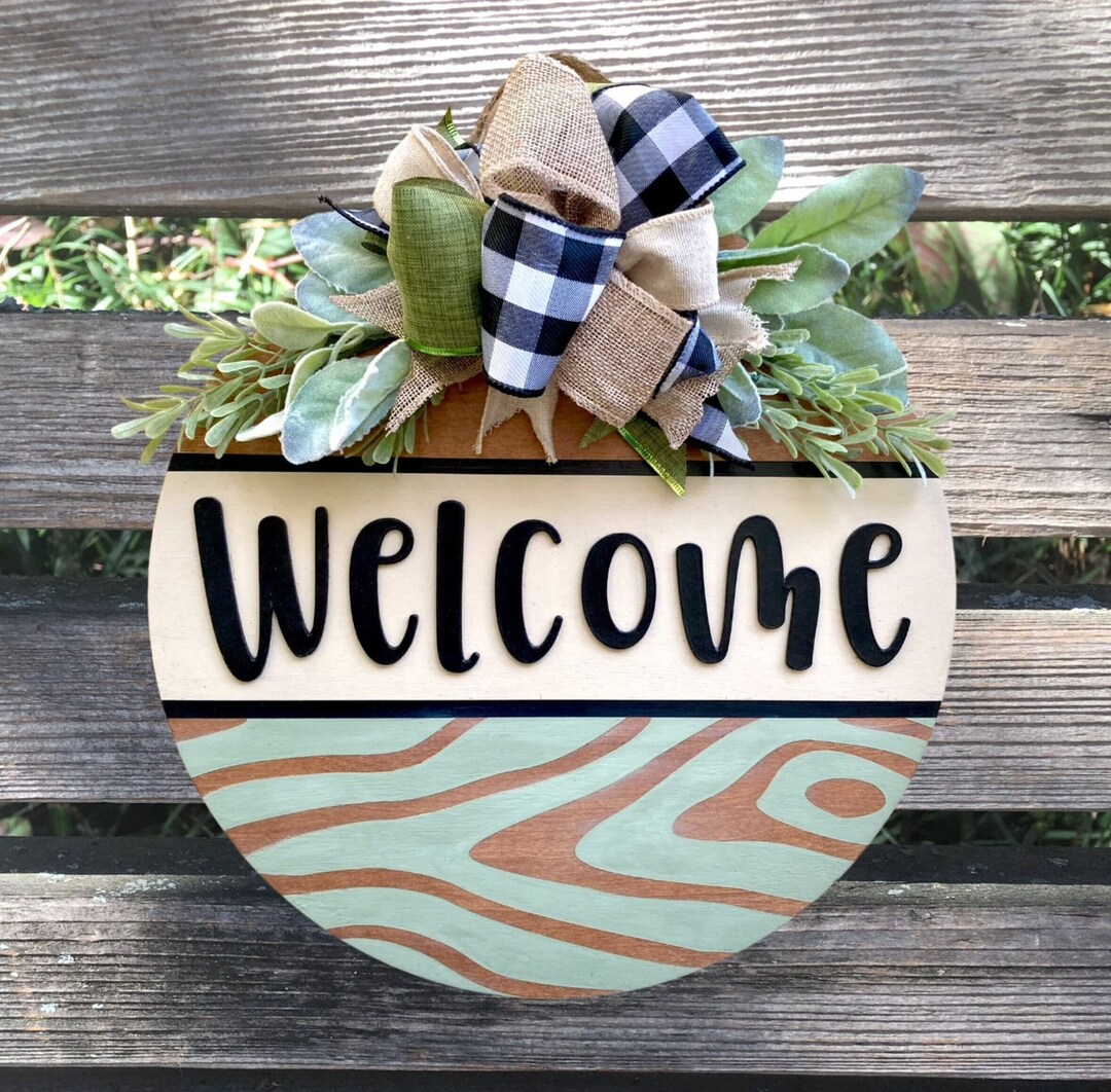 Welcome Door Hanger | Front Door Sign | Front Door Decor | Front Door ...