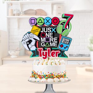 Gamer Cake Topper for Video Game Birthday, Gamer Cake Topper, Teen ...