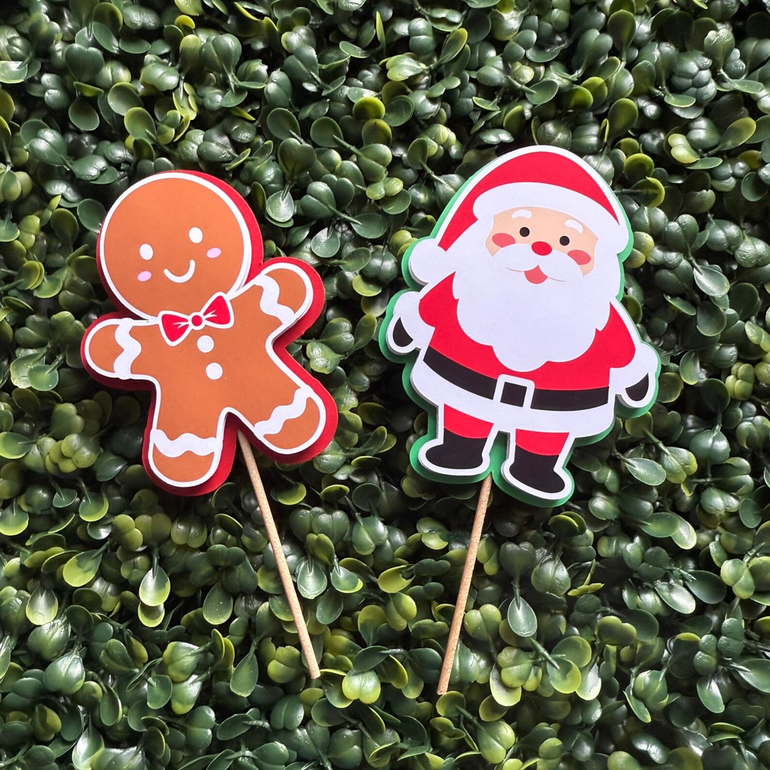 Merry Christmas Cake Topper | Santa Gingerbread House Glitter ...