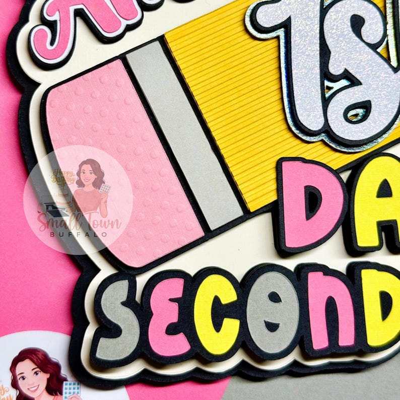 Personalized First Day of School Cake Topper | Custom Name | Back to ...