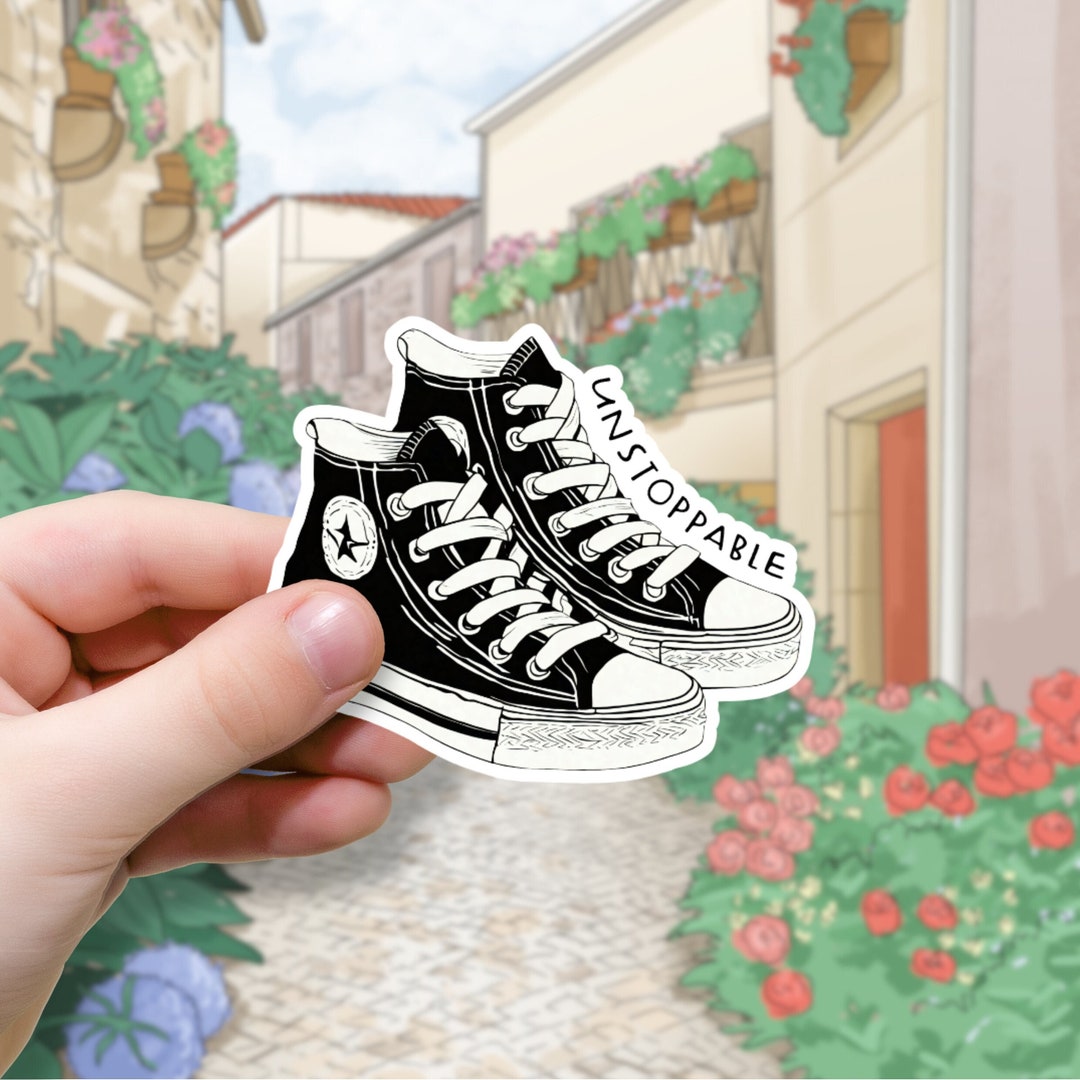 Converse Shoe Sticker, Waterproof Die Cut Sticker, Shoe Sticker for ...