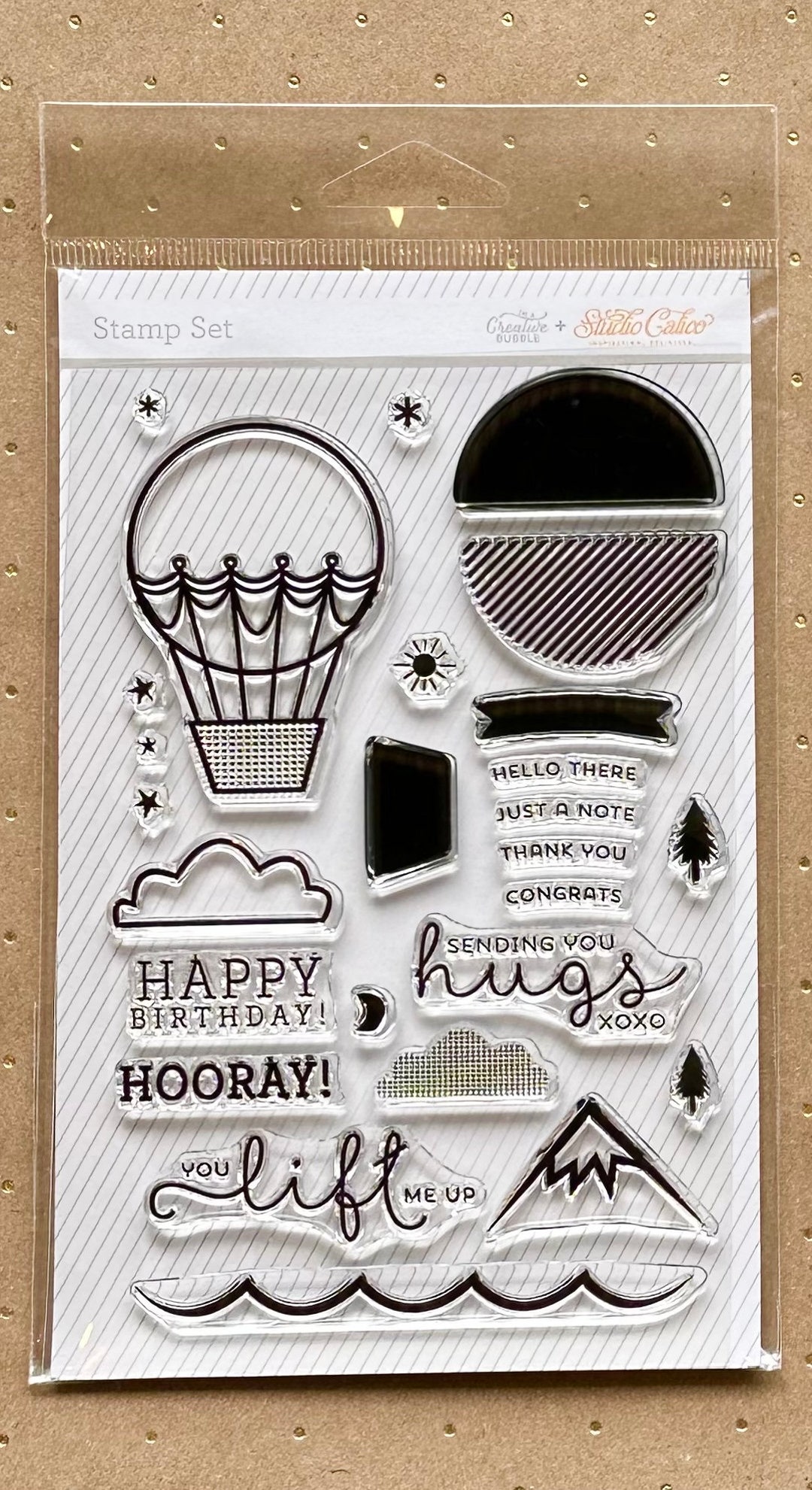 Hot Air Balloon 26pc Clear Stamp Set by in a Creative Bubble + Studio ...