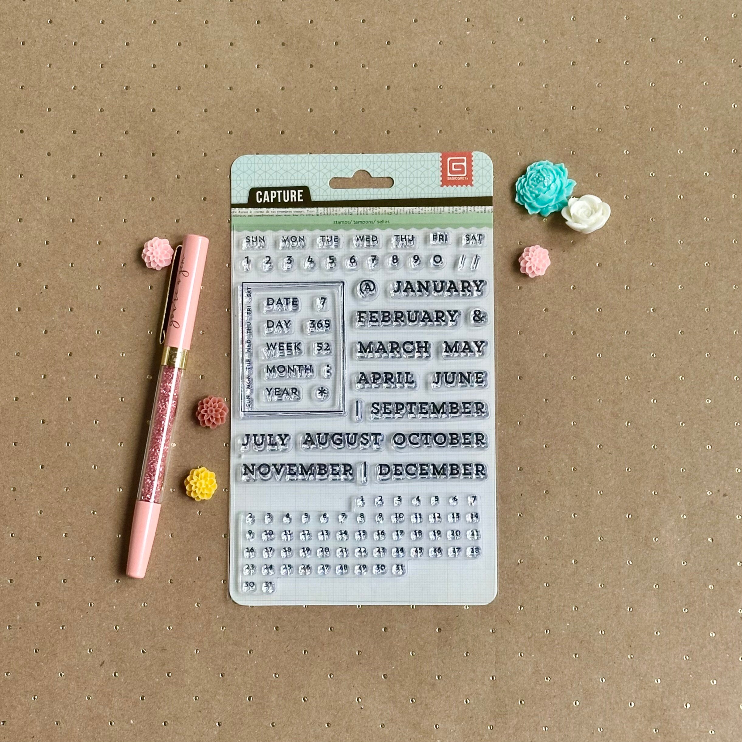 Basicgrey Build capture Build a Calendar Stamp Set for Planners, Bullet ...