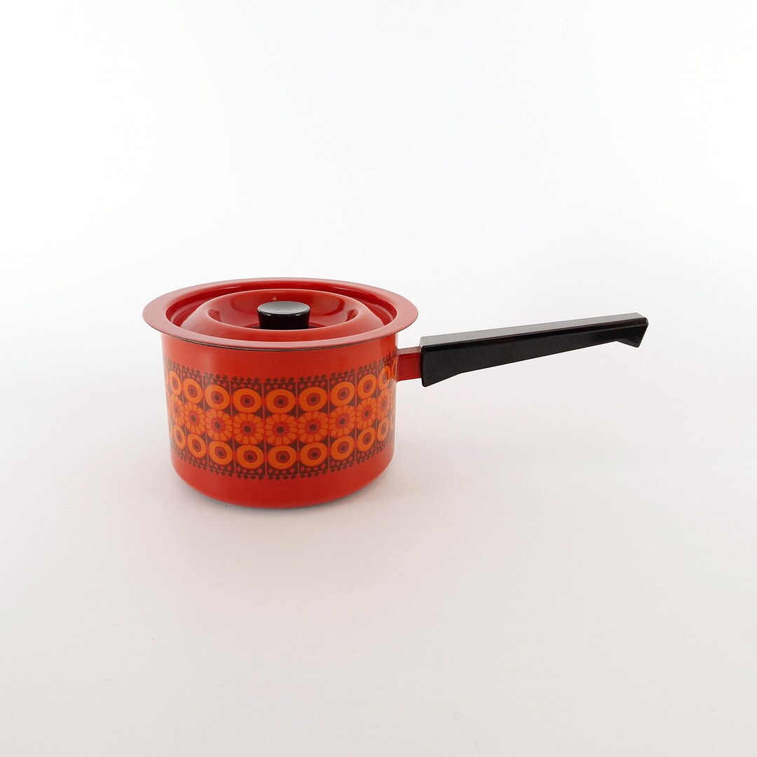Raija Uosikkinen, Arabia Finel, Finland – Red and Orange Enamel ...