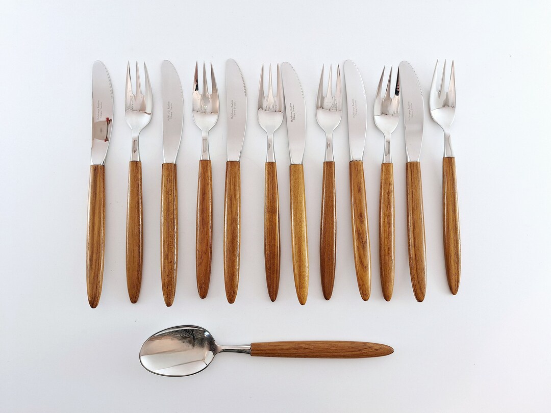 Teak Cutlery Midcentury Modern 13 Pcs – Holmbergs, Sweden – 1960s - Etsy