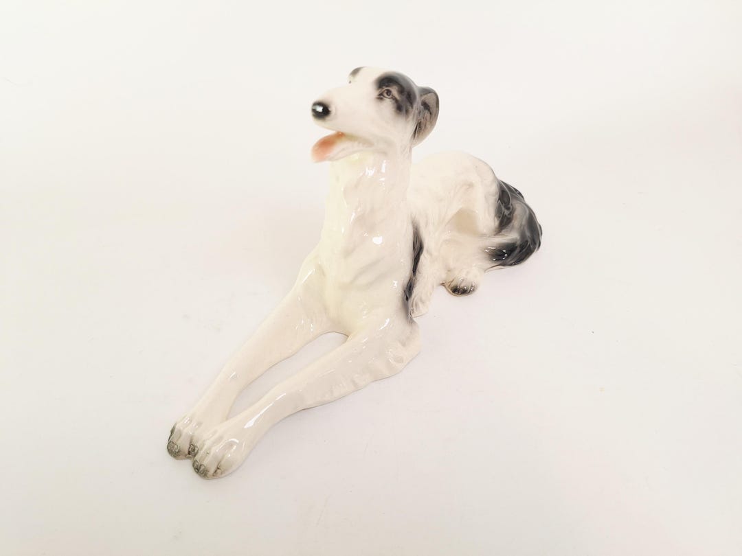 Art Deco Porcelain Borzoi Dog Figurine – Sitzendorf, Germany – 1920s ...