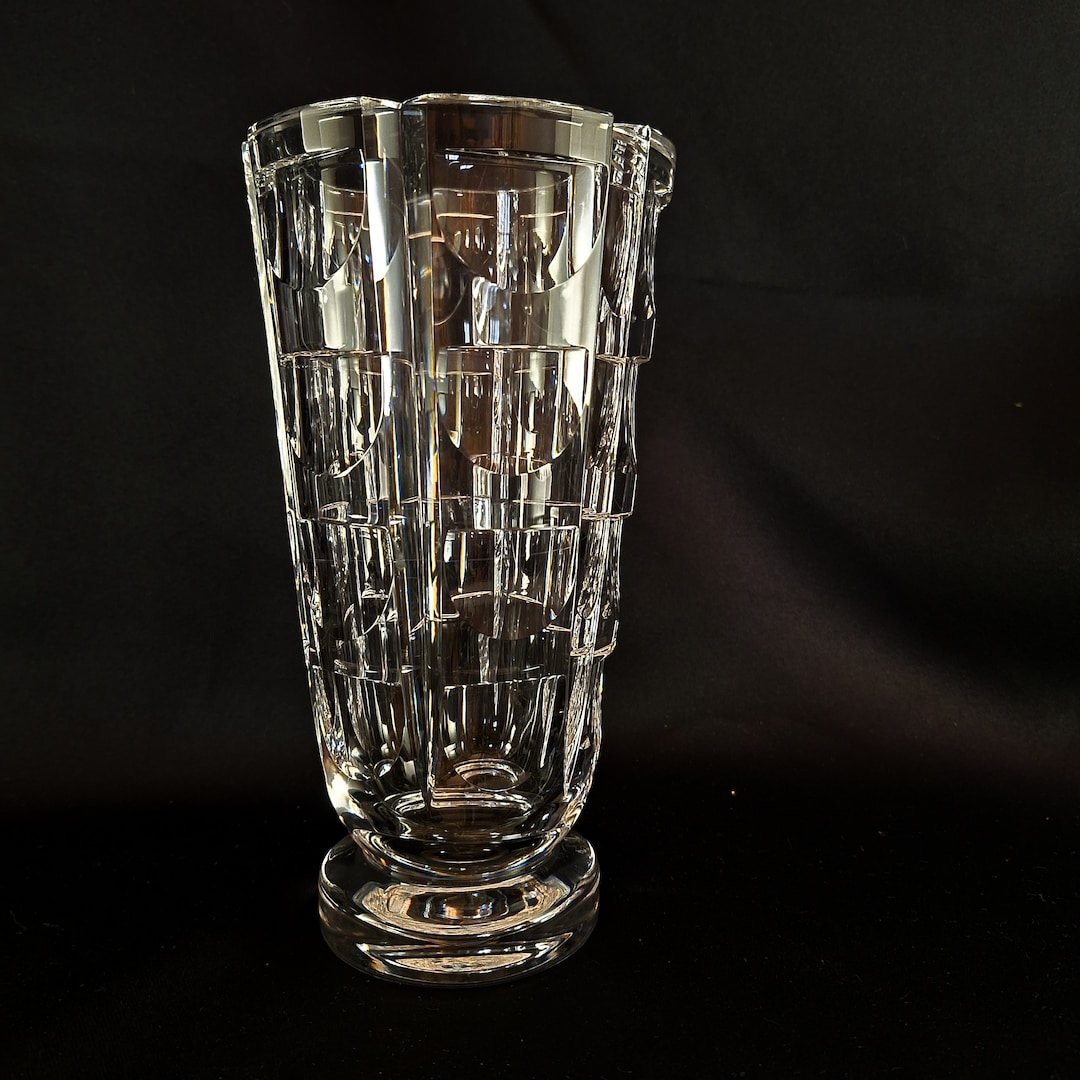 Art Deco Crystal Vase "thousand Windows" – Simon Gate, Orrefors, Sweden ...