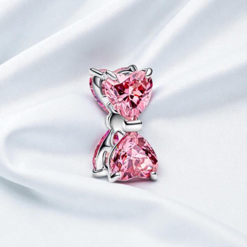 Pink Sapphire Bead Charm - Etsy UK