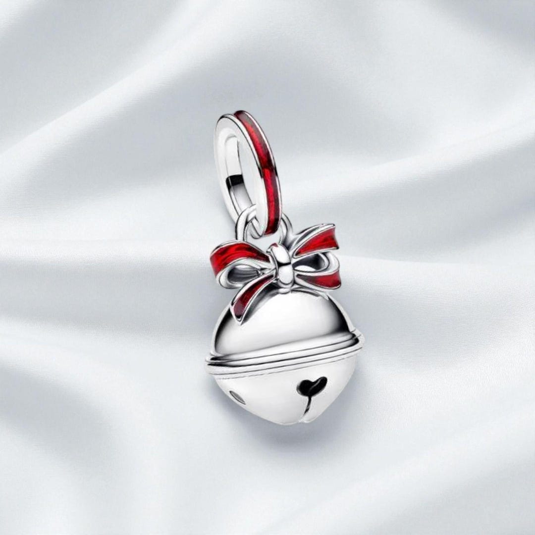 Sterling Silver Holiday Bell Charm for Women, Christmas Bell Charm With ...