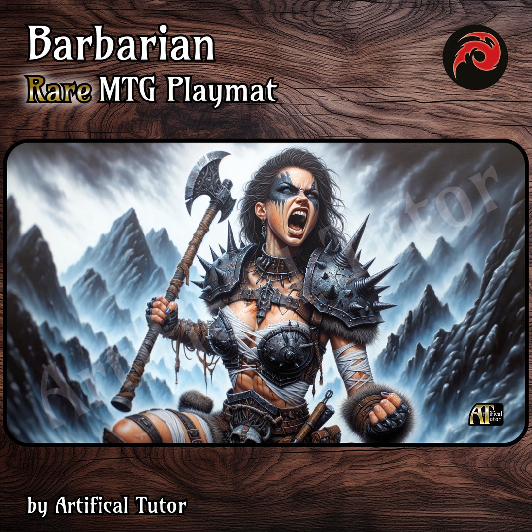 Barbarian - 24"x14" - MTG Playmat or Board Game Mat for TCG - Etsy