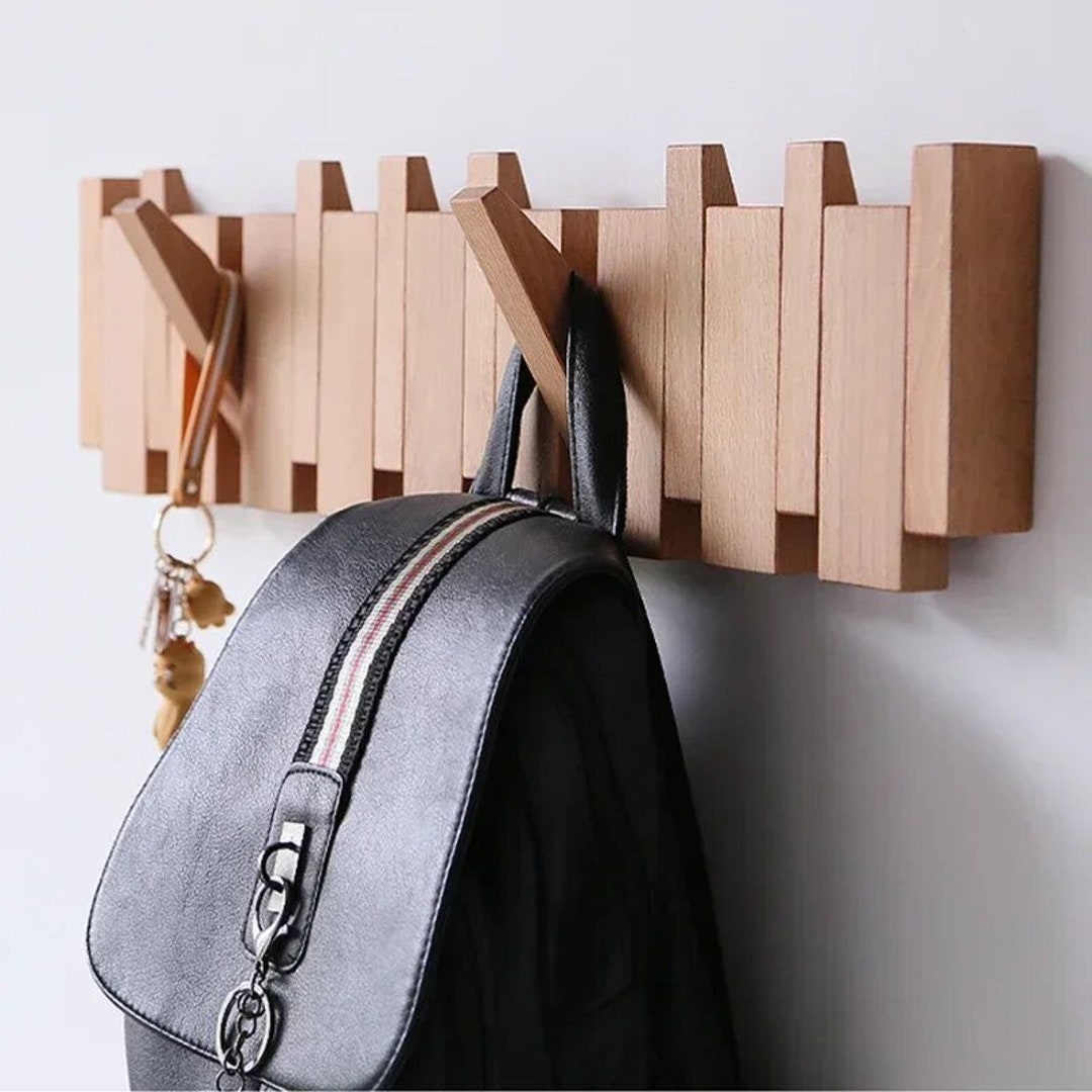 Solid Wood Piano Key Coat Rack - Etsy