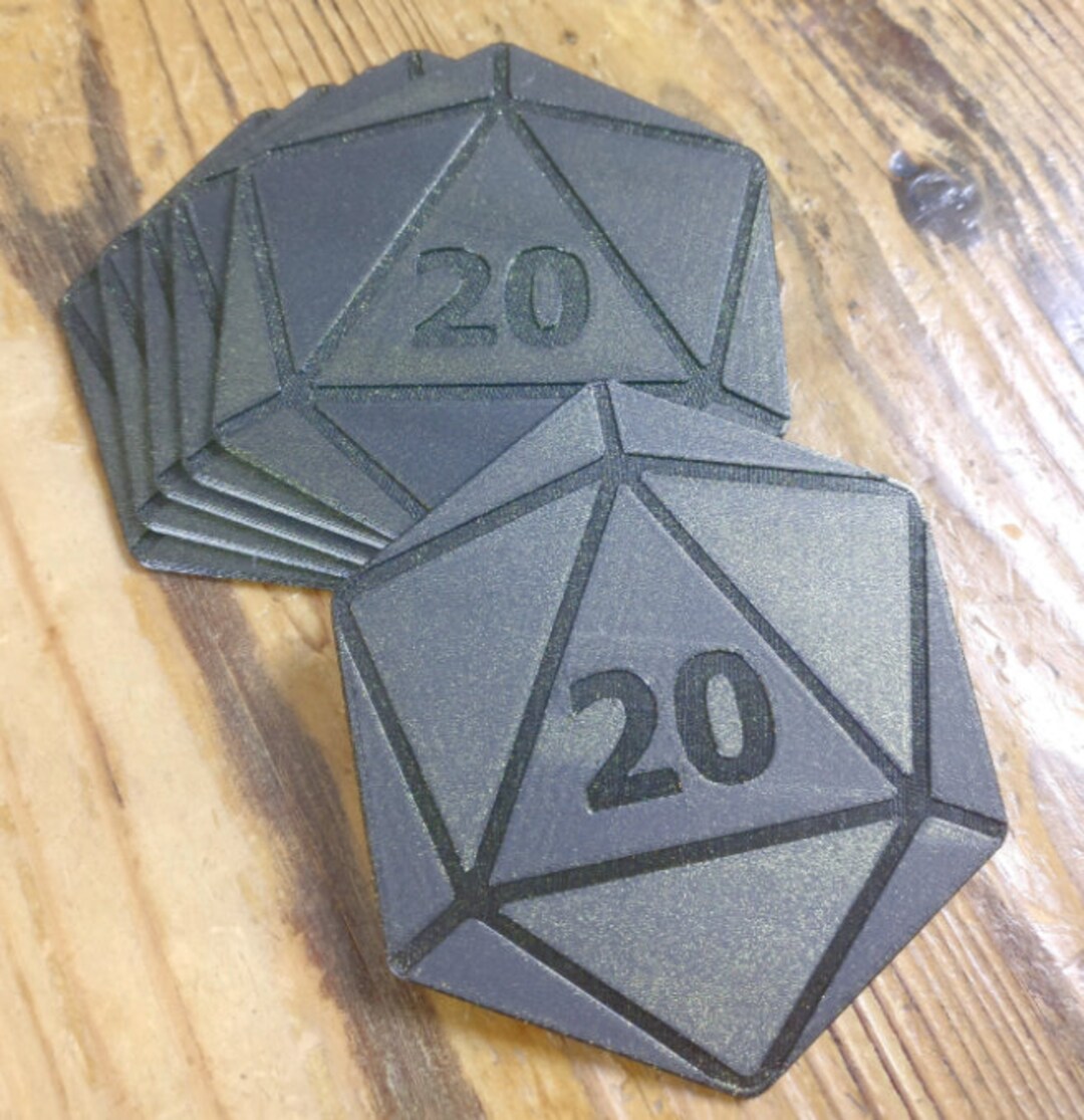 Dnd D20 Coasters - Etsy