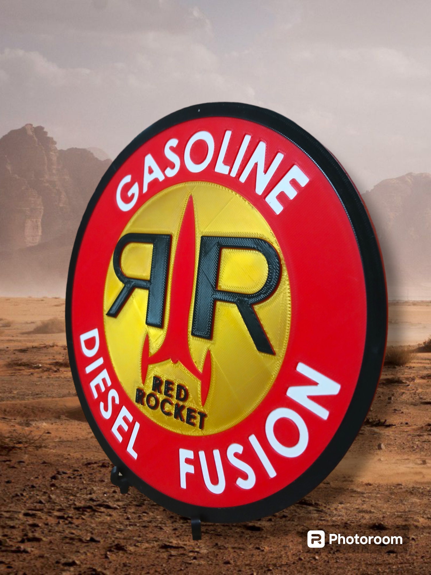 3D Printed Fallout Red Rocket Fuel Station Sign - Etsy