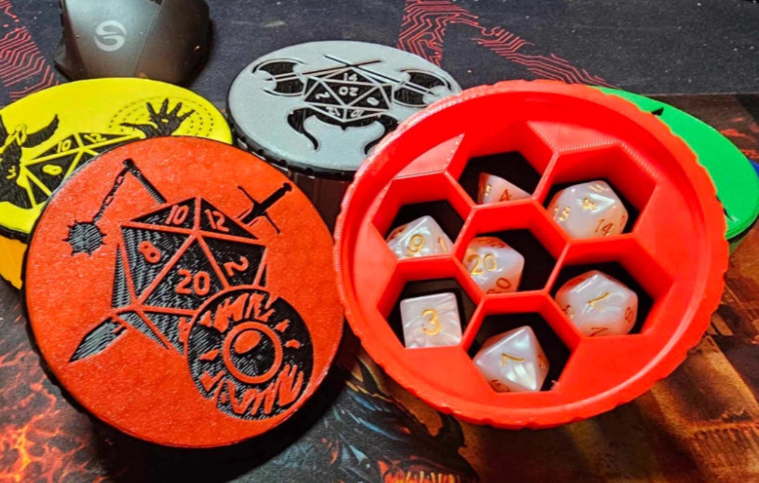 Dnd Fighter-class Dice Vault/box With Screw Top Lid - Etsy