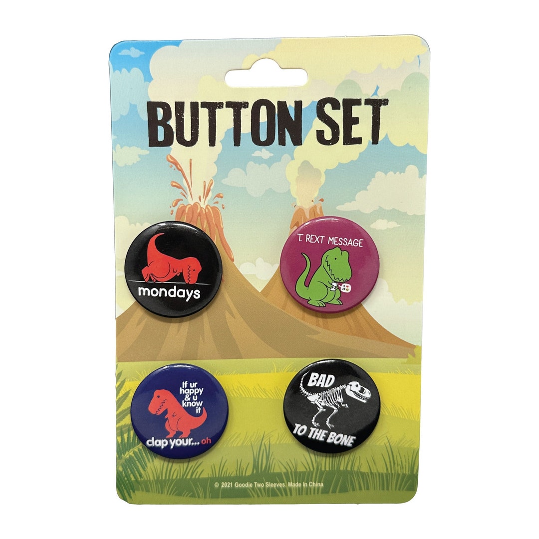 T-rex Dino Button Set - Etsy