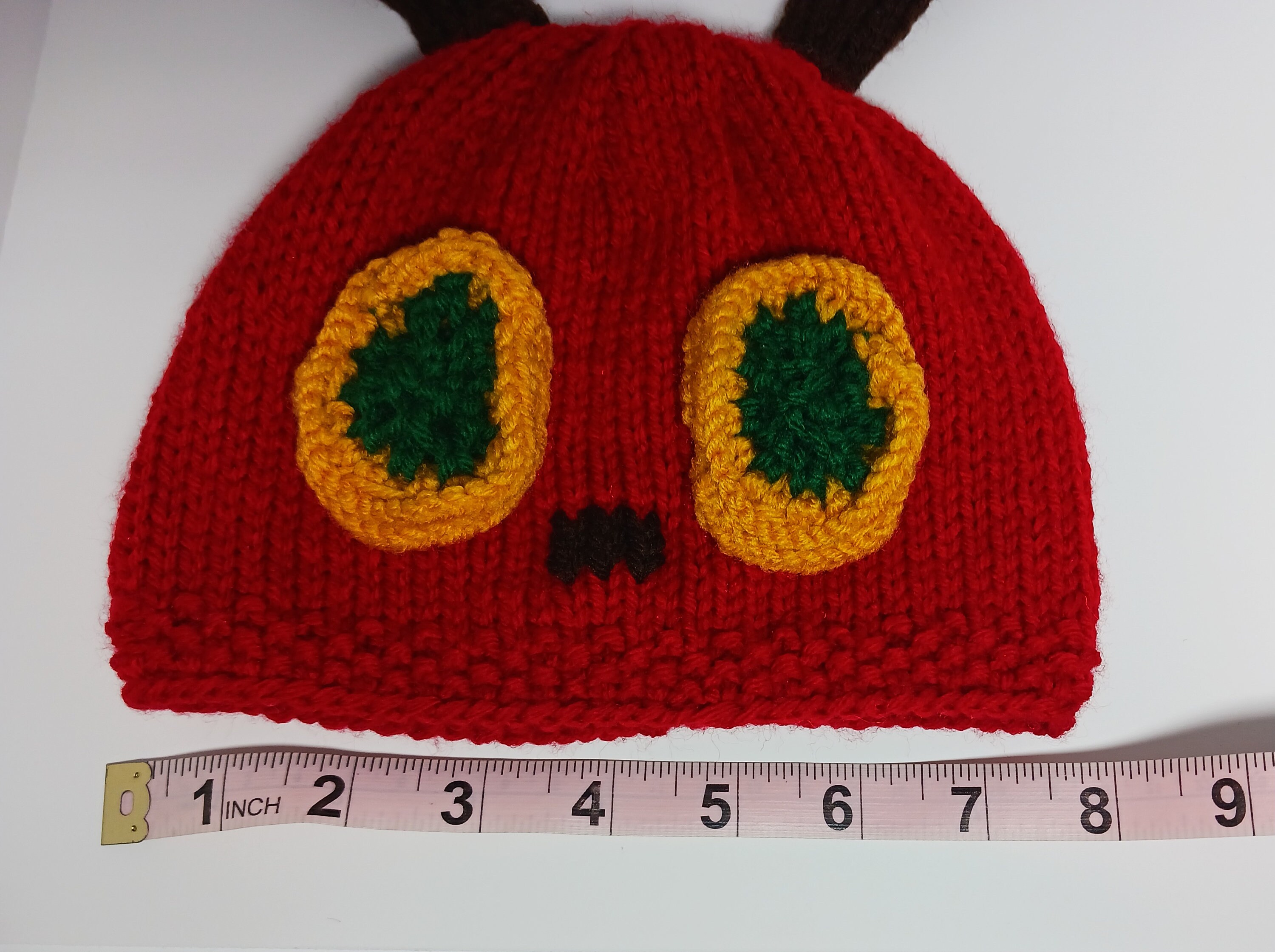 Knitted Caterpillar Hat Handmade 12 Months 1 Year Old Baby/toddler Red ...
