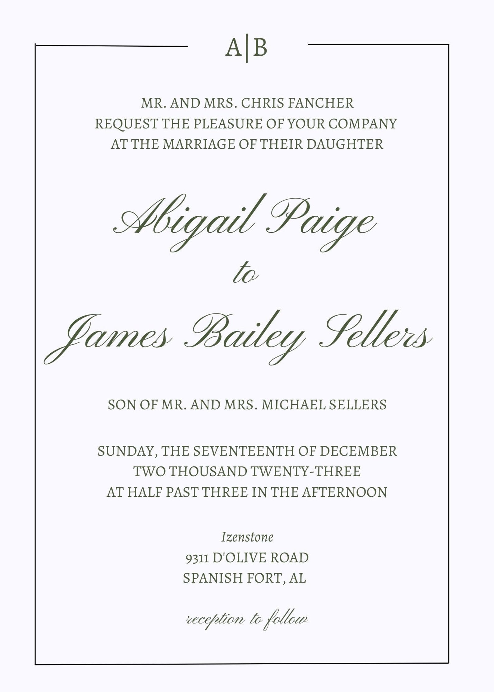 Minimalist Wedding Invitation - Etsy