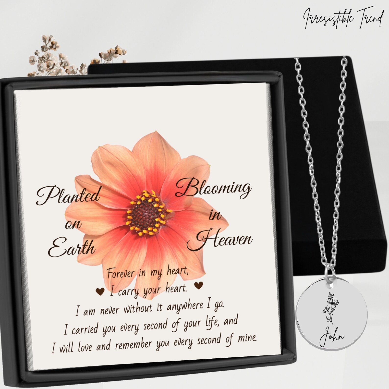 Baby’s Breath Miscarriage Gift, Grieving Mom Gift Necklace, Miscarriage ...