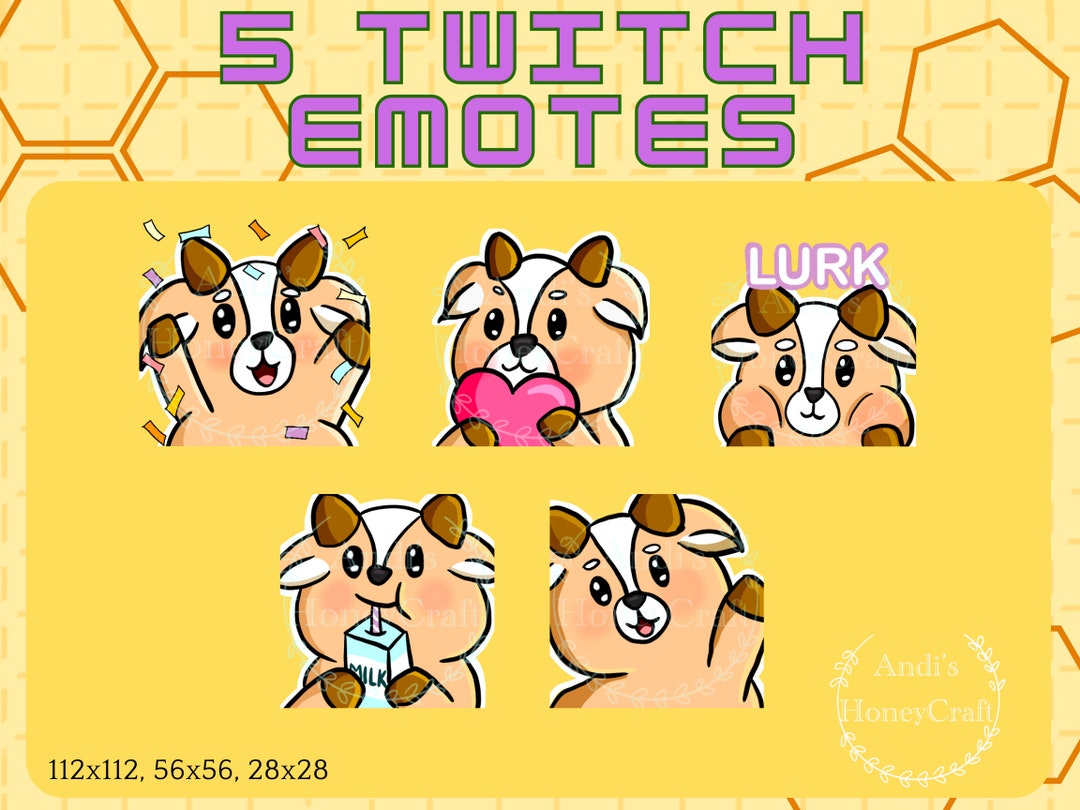 5 Goat Emote Pack | Cute Goat Emotes | for Twitch, Youtube or Discord ...