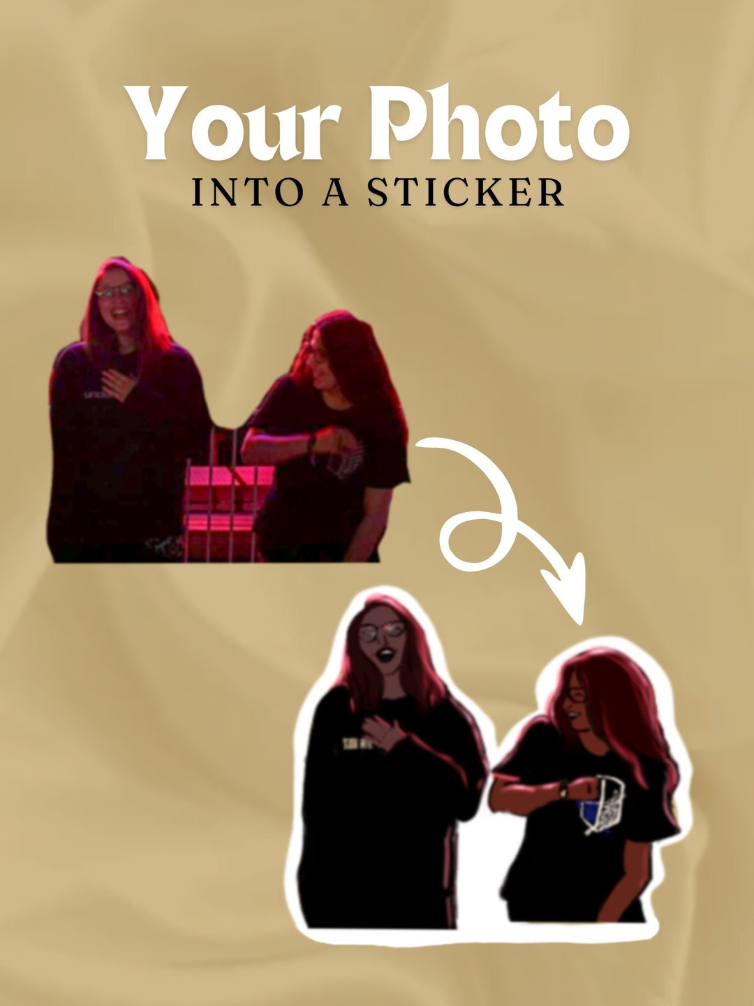 Custom Photo Into Sticker | Profile | Friends | Wedding | Engagement ...
