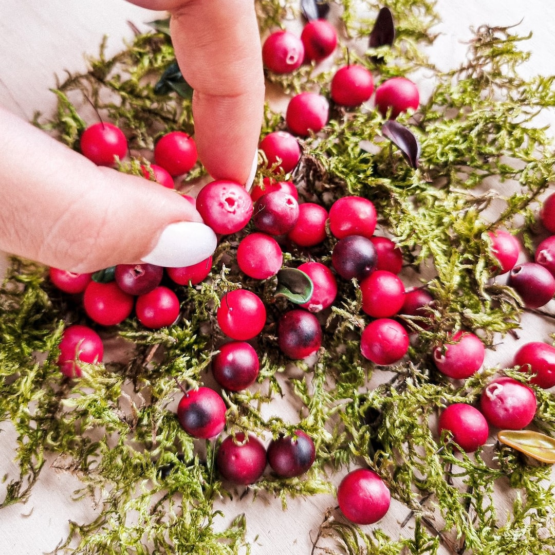 Handmade Cranberry real Size, No Molds Used ,set of 5 Pc. - Etsy