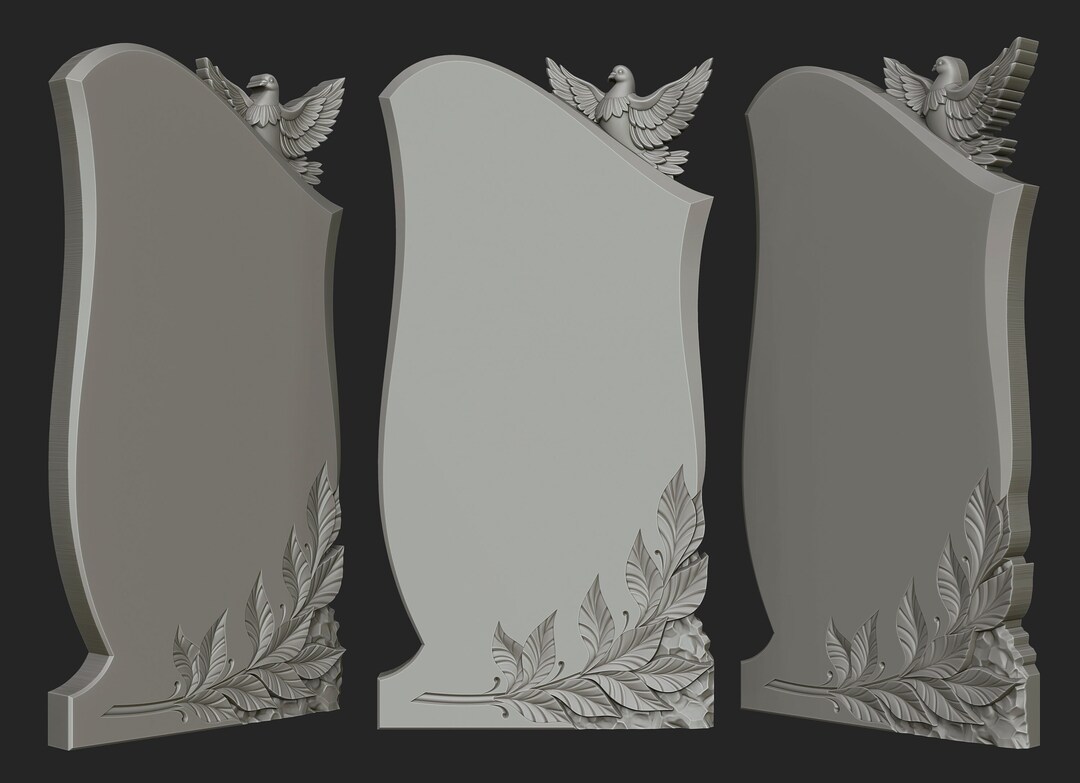 Tombstone Gravestone STL - Etsy
