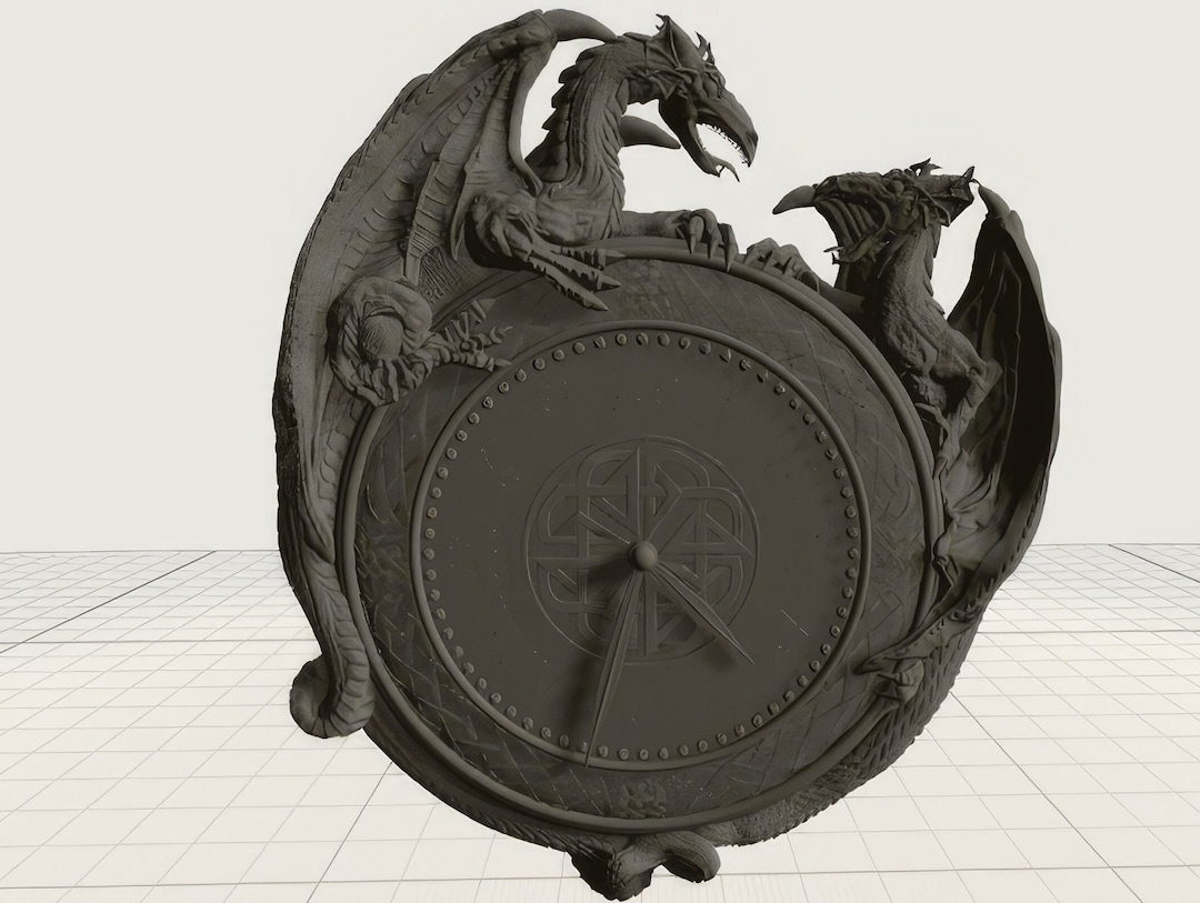 Dragon Clock Stl File - Etsy