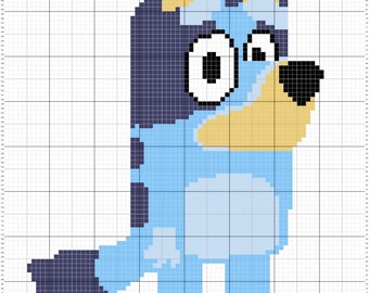 Blue Cartoon Dog Sibling C2C Crochet Pattern - Etsy