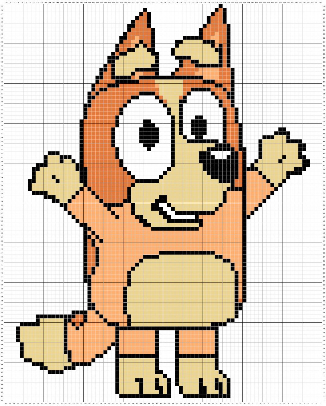 Blue Cartoon Dog Sibling C2C Crochet Pattern - Etsy