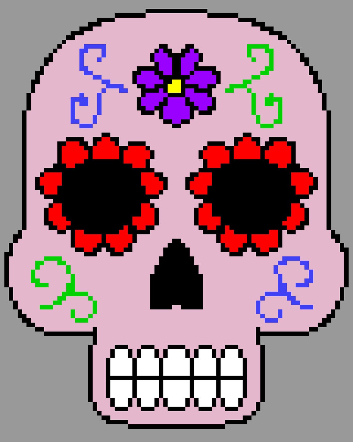 Sugar Skull C2C Crochet Pattern - Etsy Canada