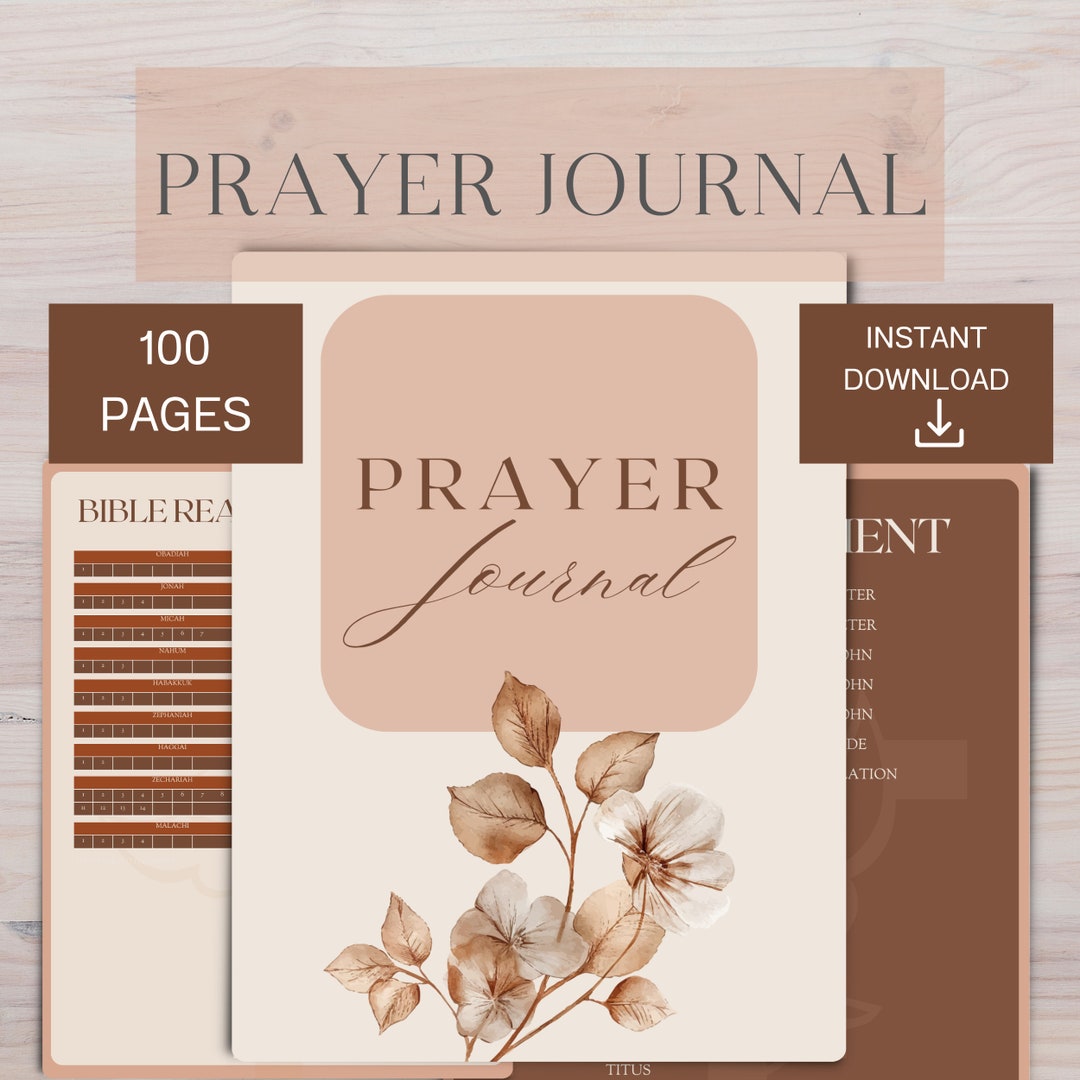 Prayer Journal Printable, Faith Journal, Bible Study Guide, Christian ...