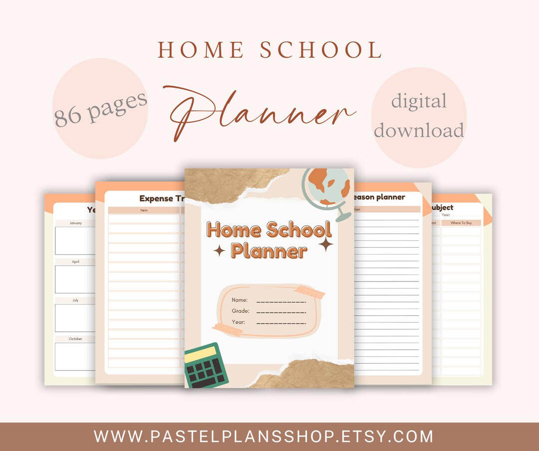 Homeschool Planner Printable, Student Progress Tracker, Home Education ...