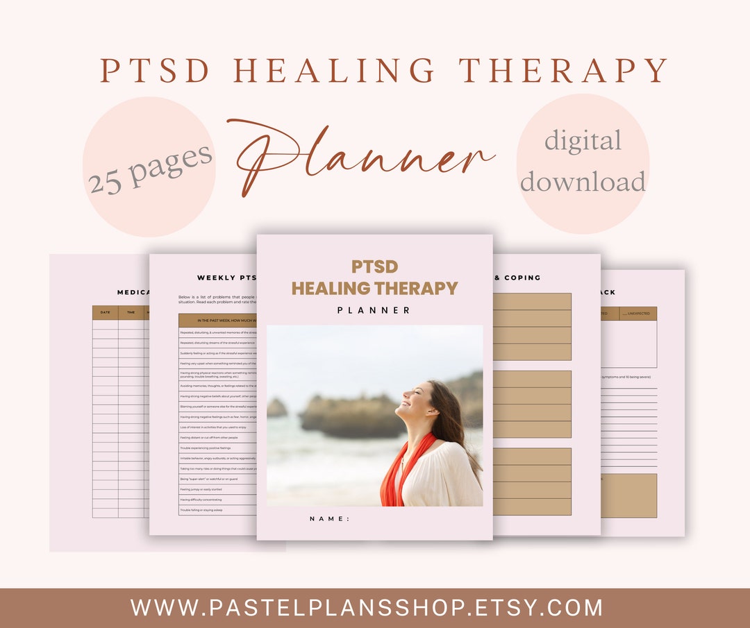 PTSD Therapy Planner Printable, Mental Health Journal, Trauma Recovery ...