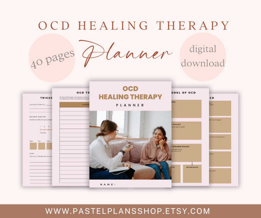 OCD Healing Therapy Planner Printable, Cognitive Behavioral Therapy ...