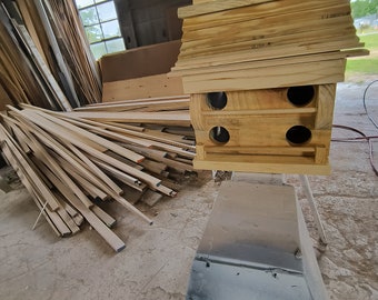 Bird Nest Box Plan Purple Martin Nest Colony Box DIY Eight-chamber ...